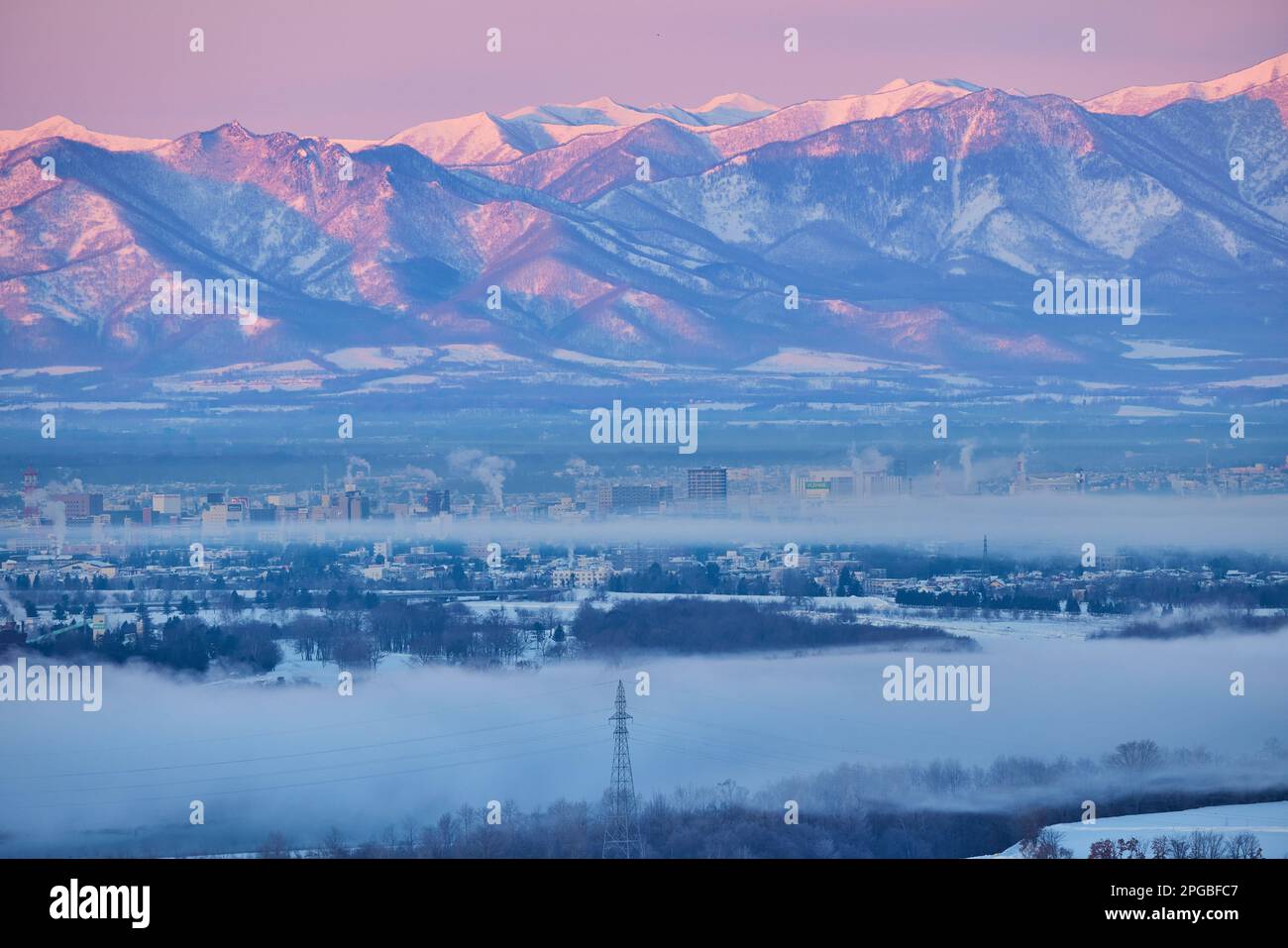 Tokachi Plain at Dawn, Hokkaido, Japan Stock Photo - Alamy