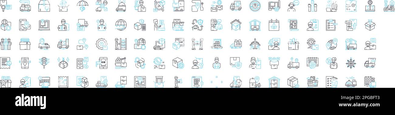 Logistics service vector line icons set. Logistics, Service, Delivery ... Logistics service vector line icons set. Logistics, Service, Delivery ...