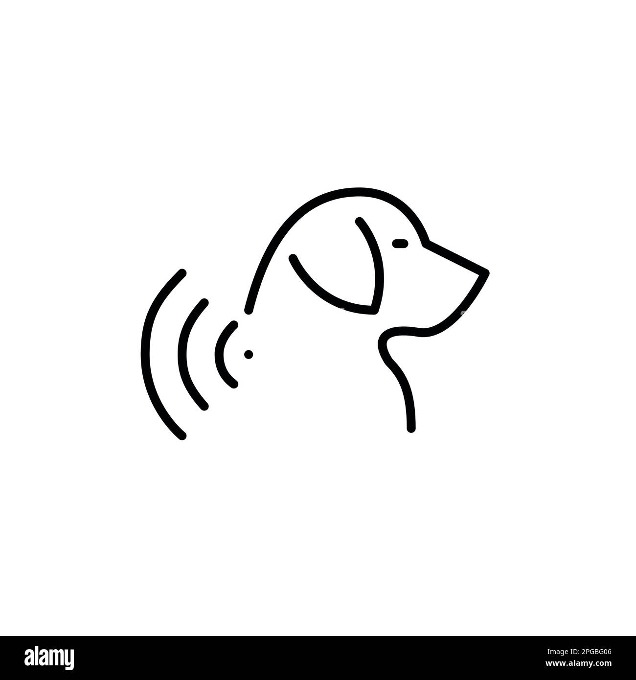 Dog with microchip. Pet identification implant. Pixel perfect, editable ...