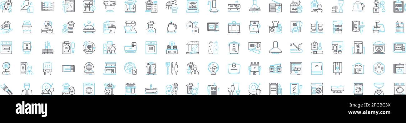 Hotel industry vector line icons set. Hotel, Industry, Accommodation ...
