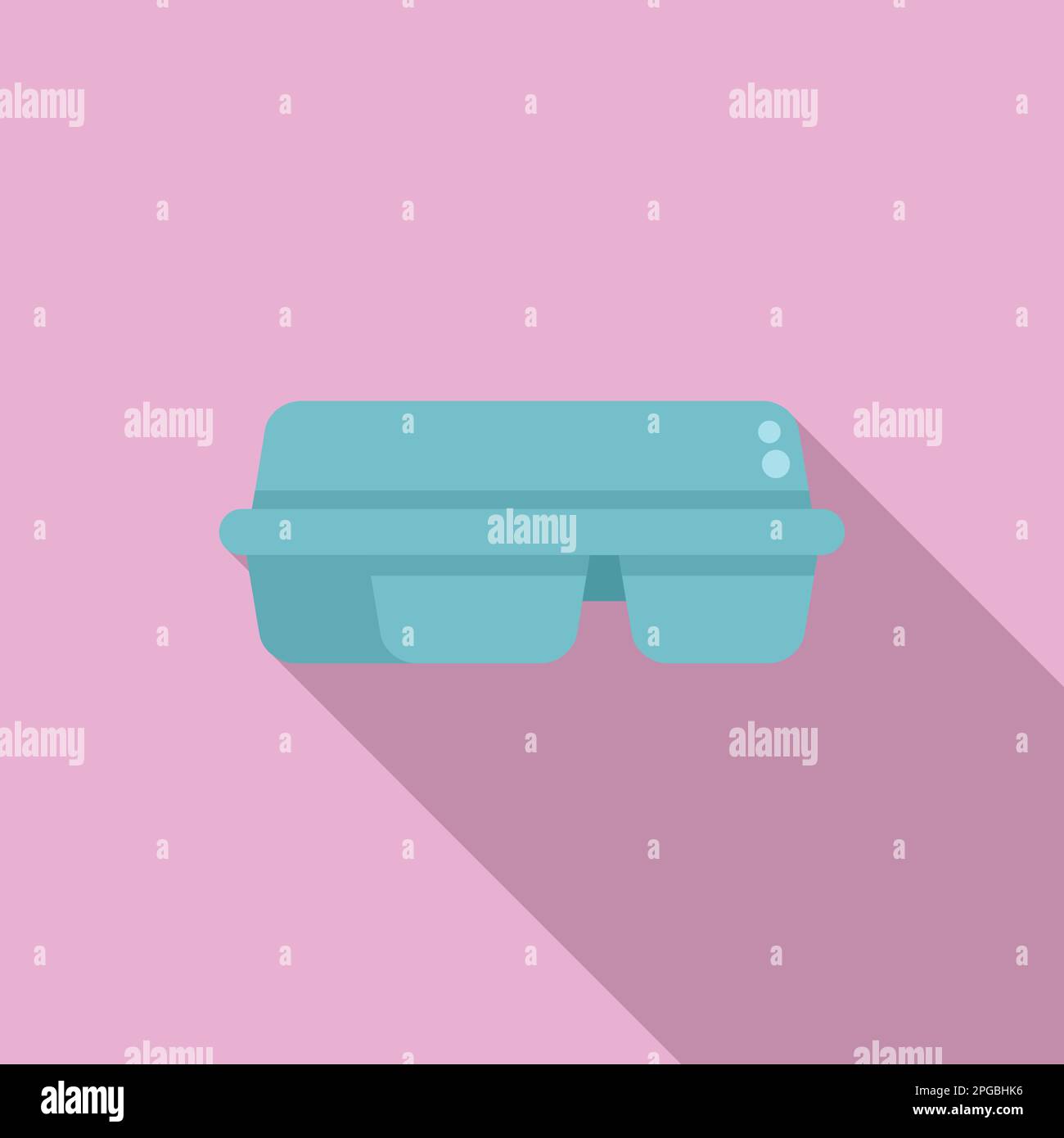 Plastic food box icon flat vector. School lunch. Bag tray Stock Vector ...