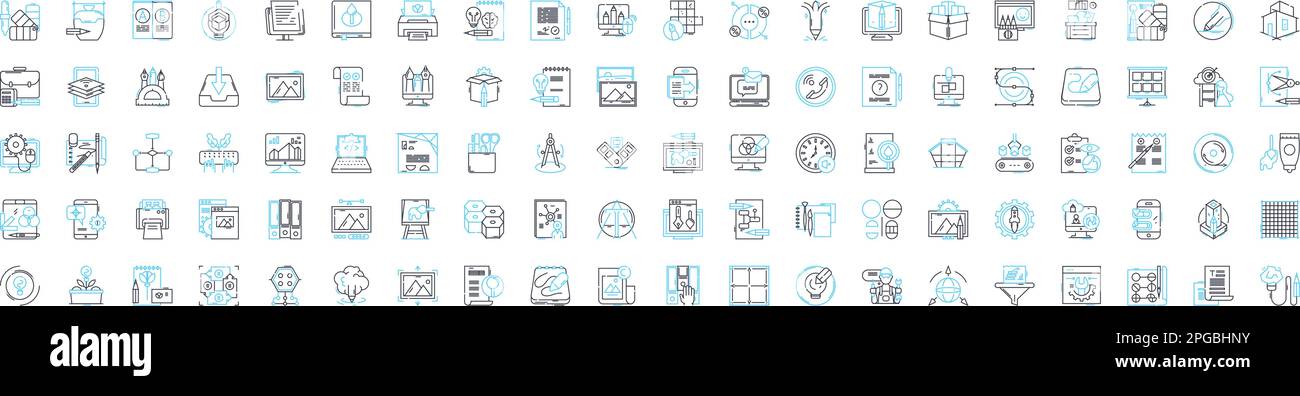 Head office vector line icons set. Headquarters, Main, Central, Base ...