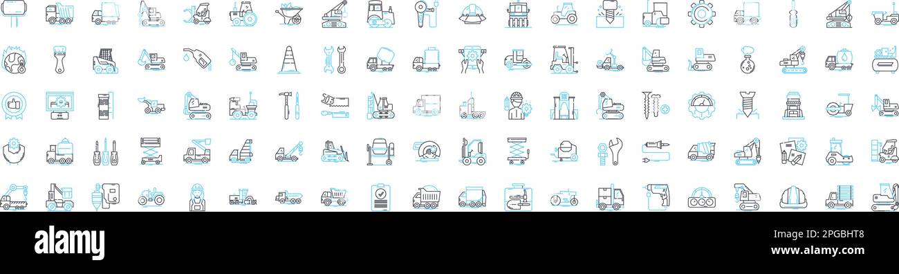 Industrial machinery vector line icons set. Industry, Machinery ... Industrial machinery vector line icons set. Industry, Machinery ...