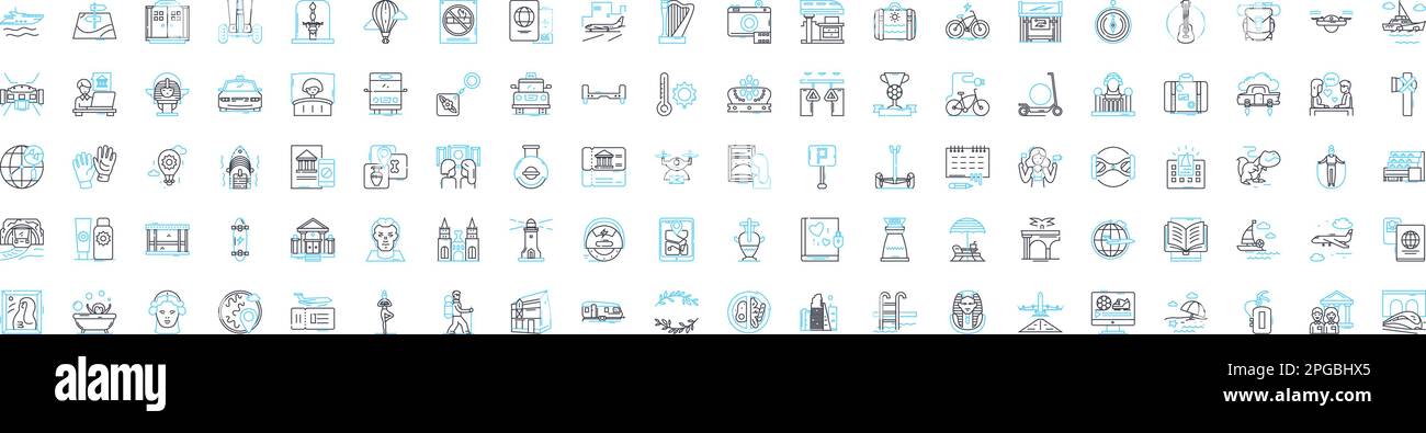 Activities centre vector line icons set. Activity, Centre, Outdoors ... Activities centre vector line icons set. Activity, Centre, Outdoors ...