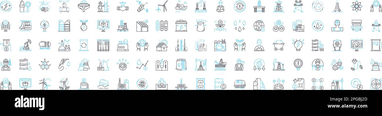 Smart Energy vector line icons set. Smart, Energy, Technologies ...