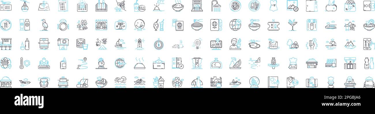 Travel food vector line icons set. Voyage, Cuisine, Meal, Taste ...