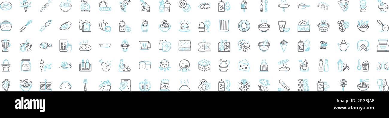 Kitchenware vector line icons set. Cookware, Utensils, Cutlery ...