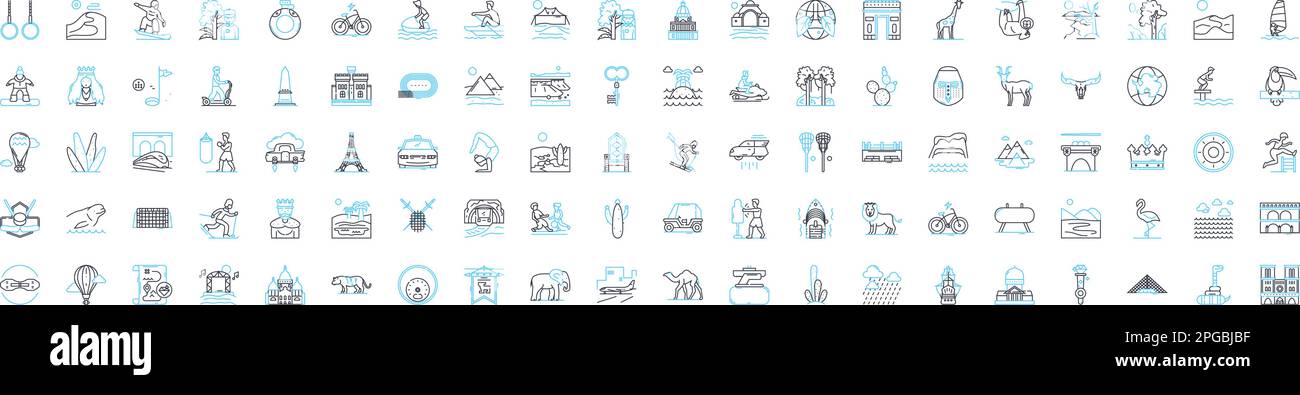 Journey tour vector line icons set. Tour, Journey, Travel, Sightseeing ...
