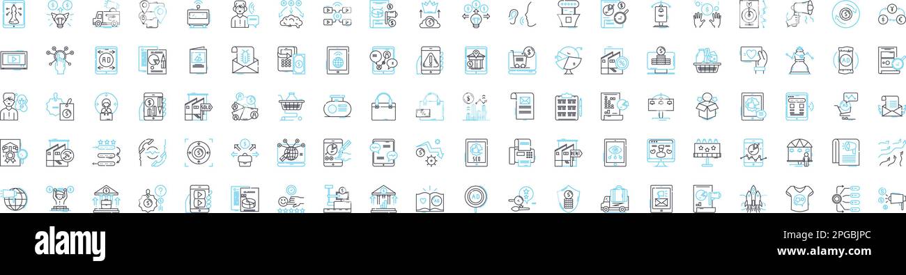 Retail sales vector line icons set. Retail, Sales, Merchandise ...