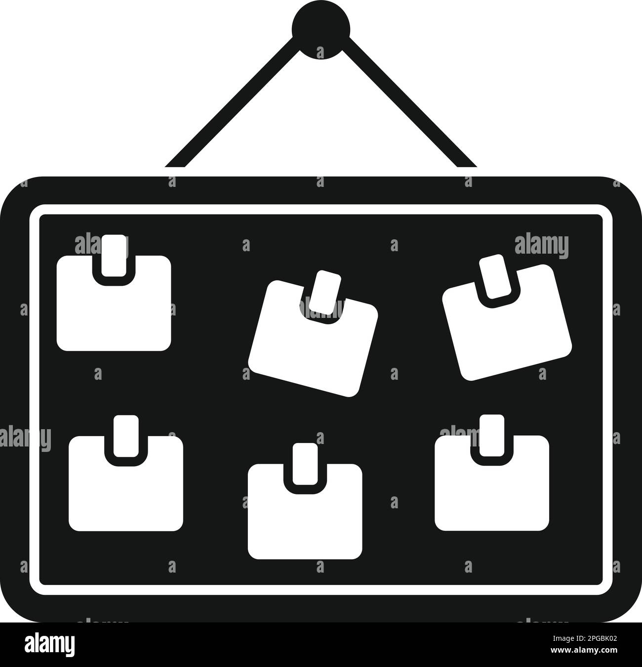 Rush job board icon simple vector. Office work. Computer time Stock ...