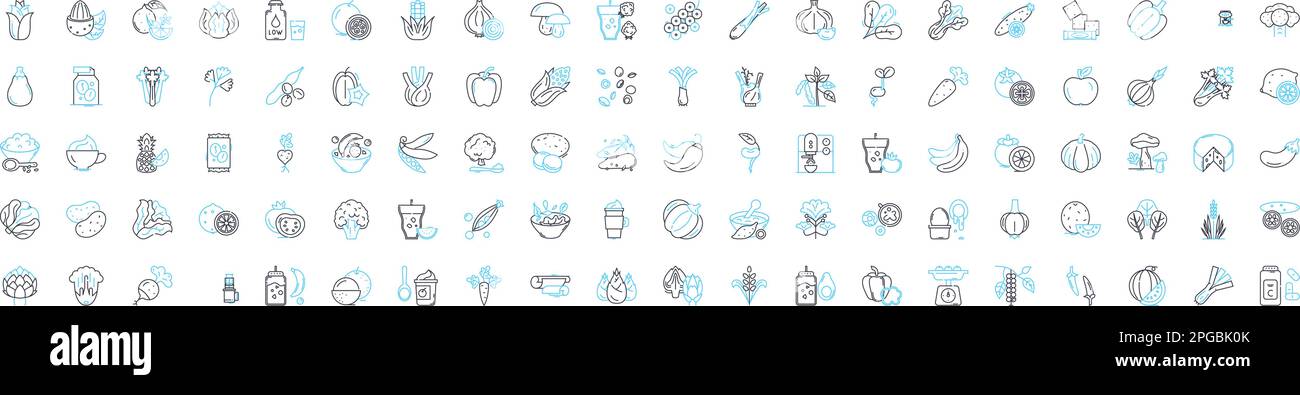 Healthy nutrition vector line icons set. Nutrition, Healthy, Diet ...