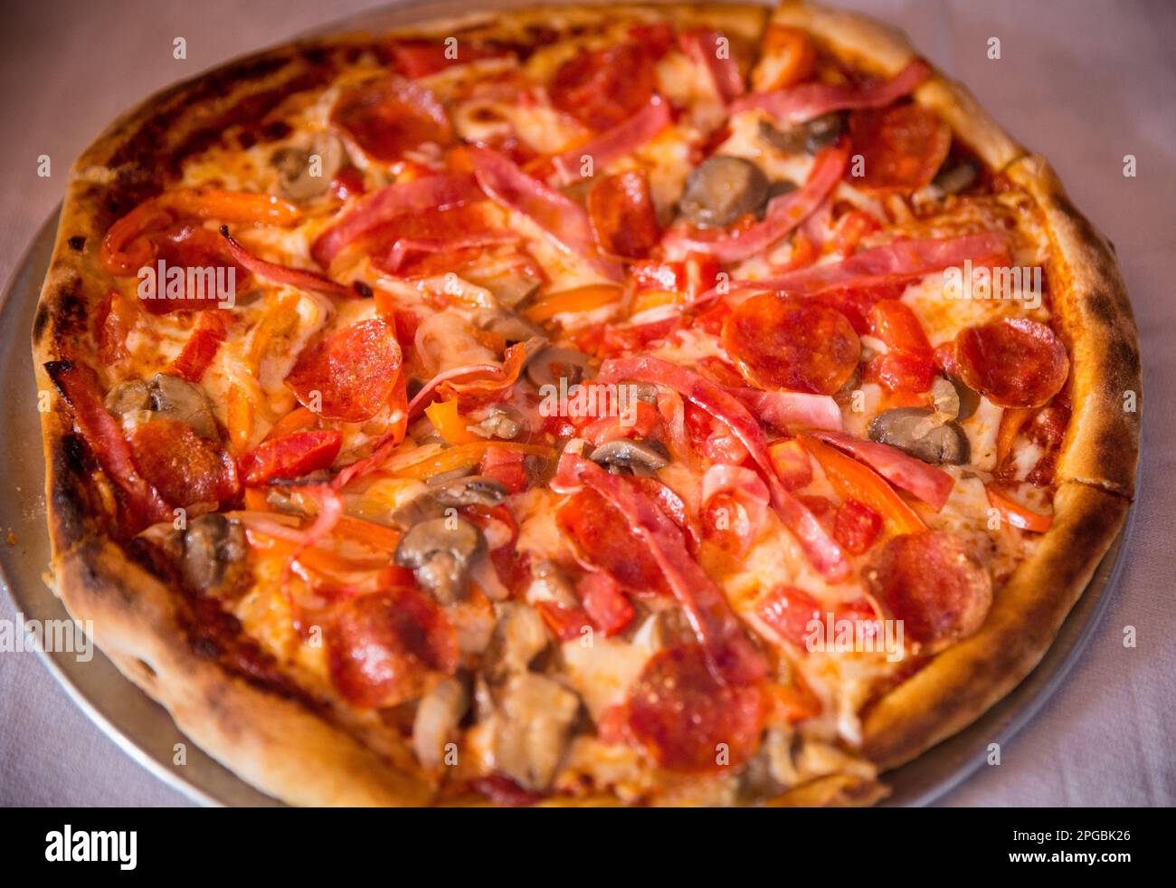 Homemade Pizza made from Scratch Stock Photo - Alamy