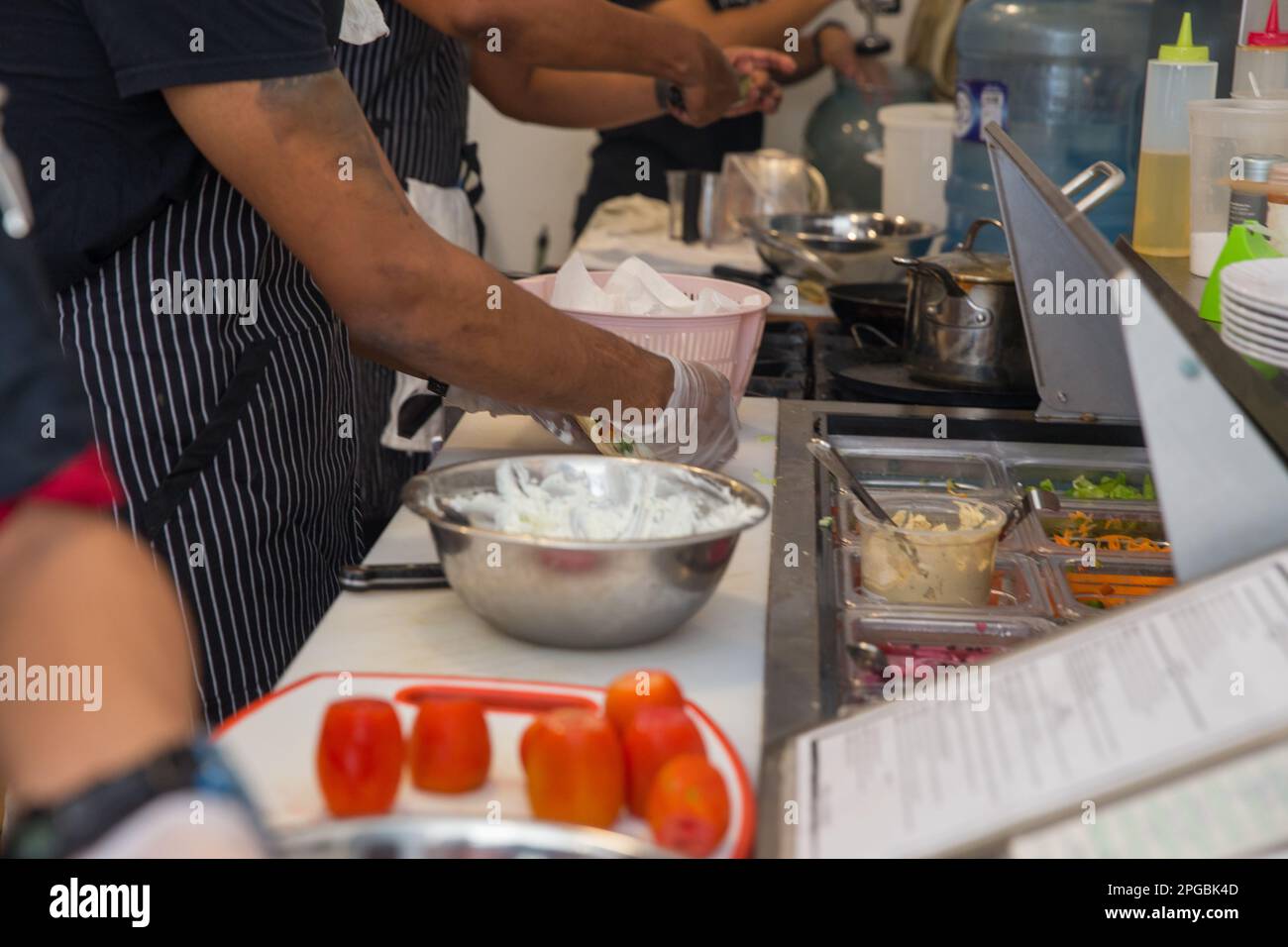 Salad assembly hi-res stock photography and images - Alamy
