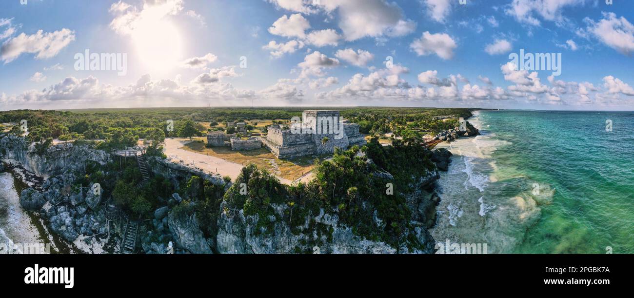 Aerial view maya temple hi-res stock photography and images - Alamy
