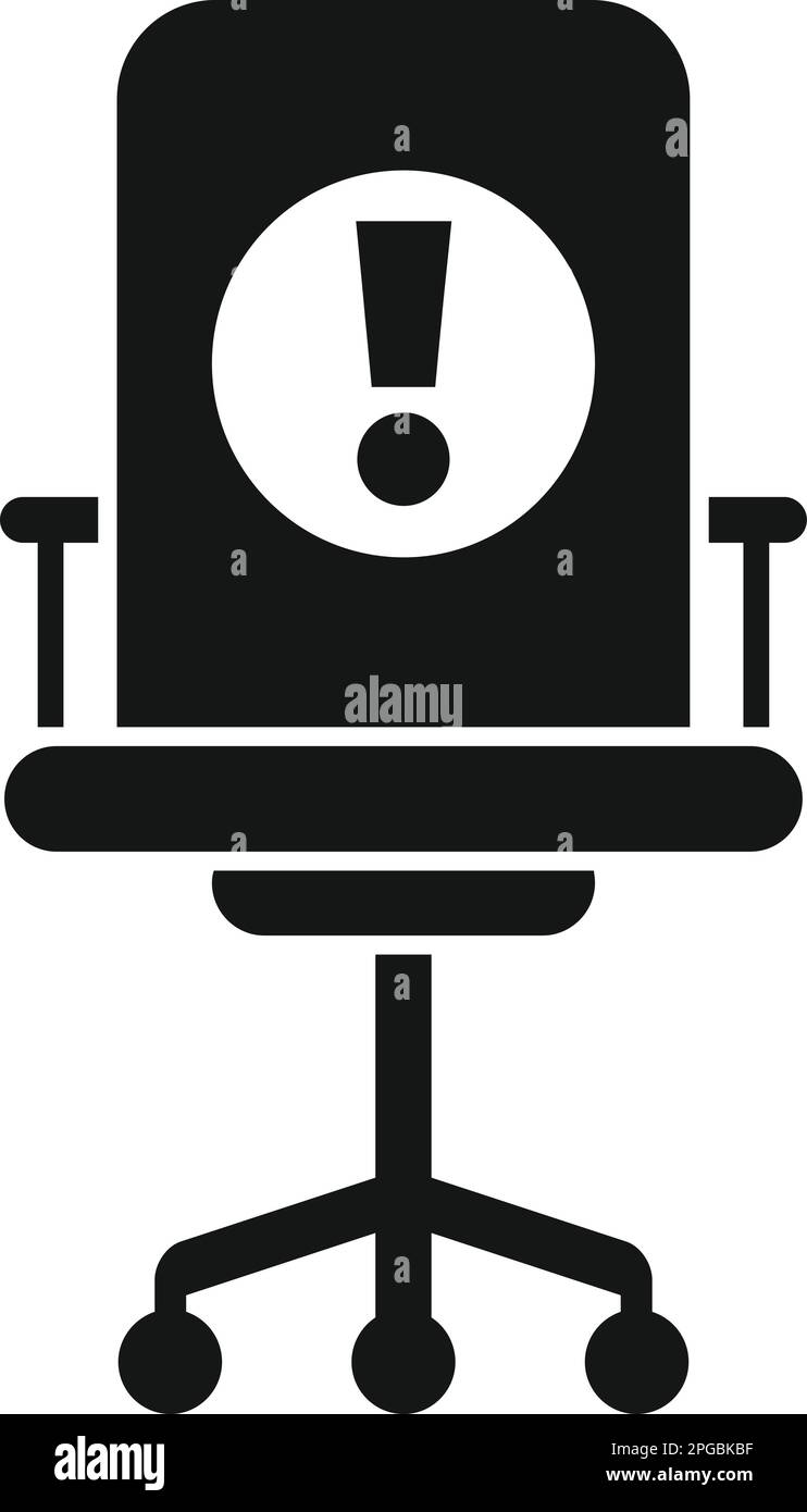 Chair work seat icon simple vector. Rush job. Computer time Stock ...