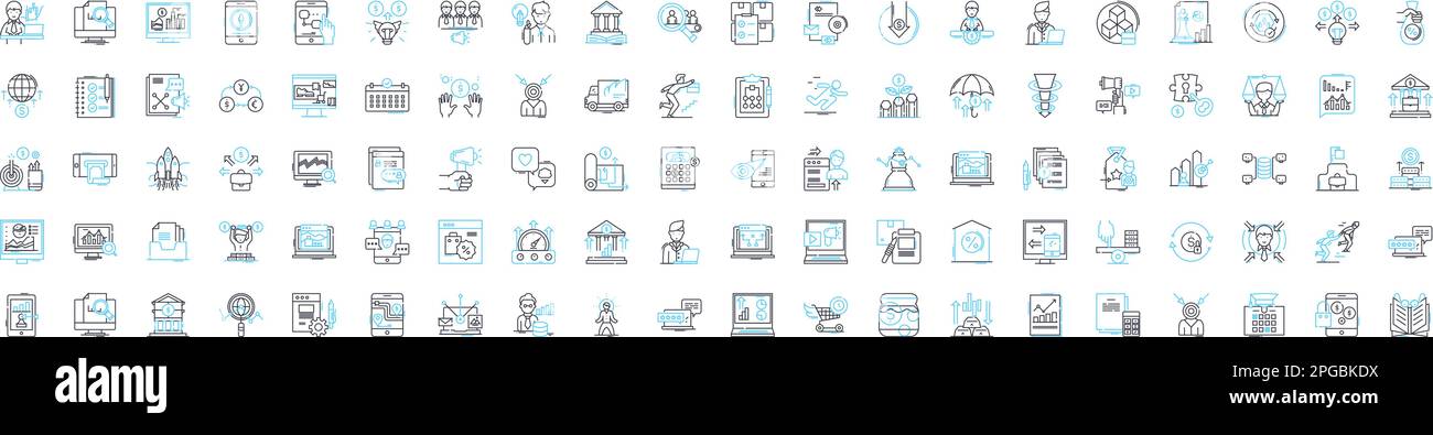 Financial structure vector line icons set. Finance, Structure, Capital ...