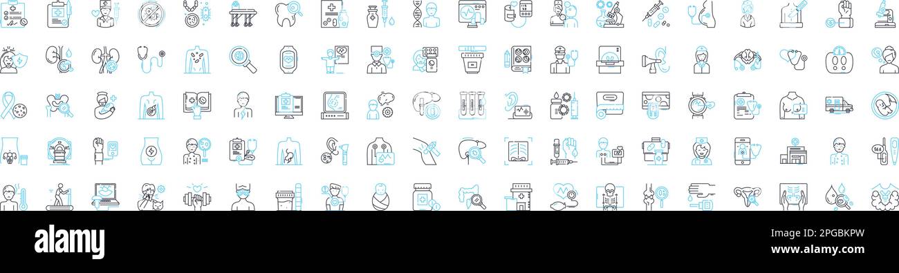 Health hospital vector line icons set. Hospital, Health, Care, Medical ...