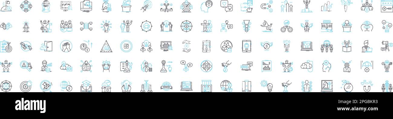 International business vector line icons set. Global, Trade, Export ...