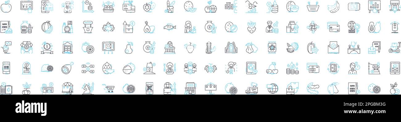 Marketplaces vector line icons set. Marketplaces, ecommerce, trading ...
