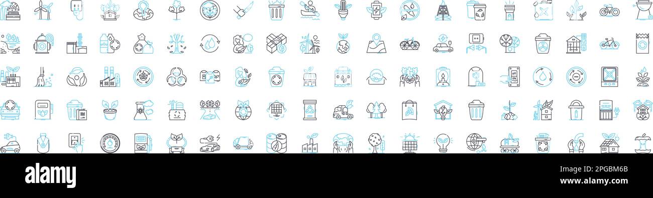 Clean environment vector line icons set. Environment, Cleanliness ...
