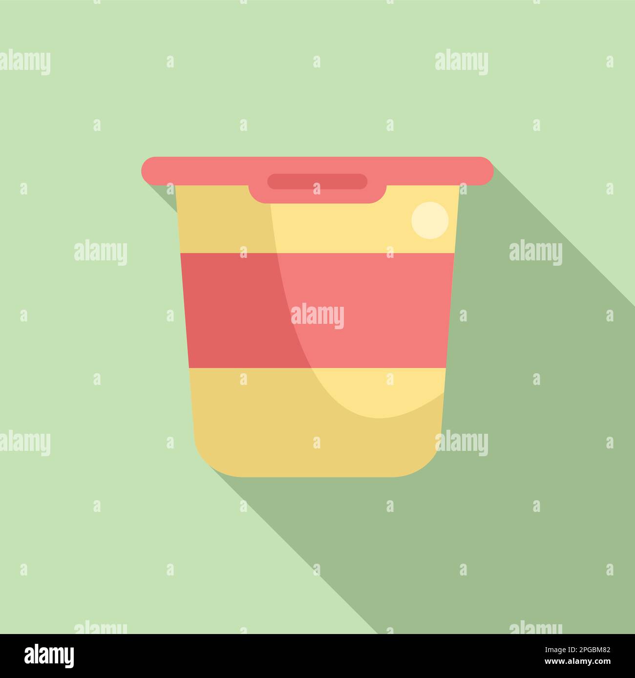 Yogurt icon flat vector. Food protein. Fat vitamin Stock Vector Image ...