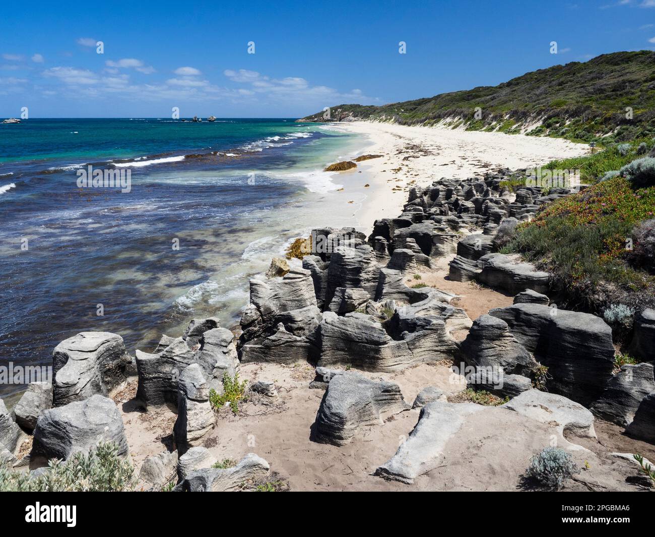 Limestone blowholes and Cosy Corner Beach, Cape to Cape track, Leeuwin ...
