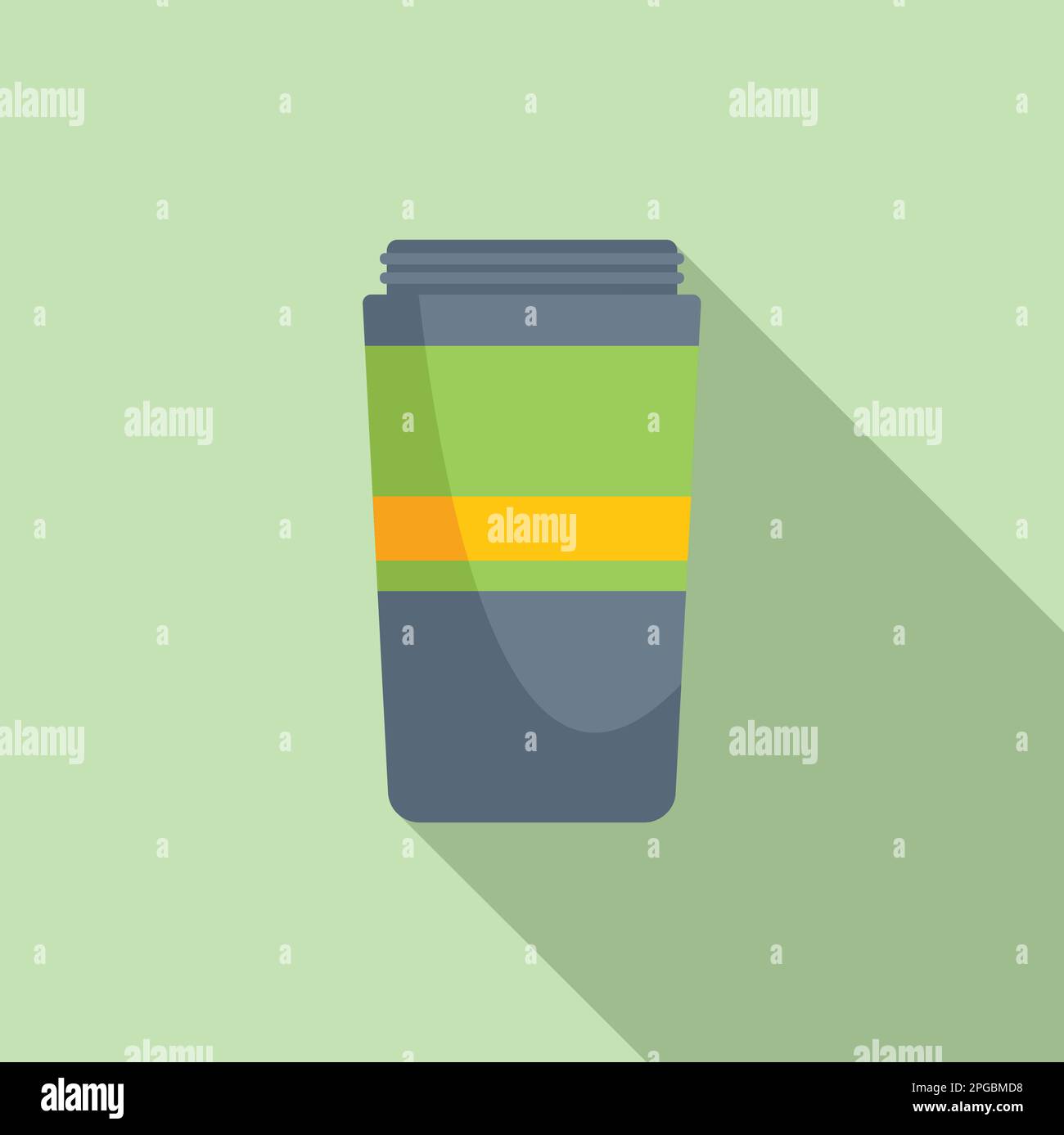 Protein pot icon flat vector. Food nutrition. Health energy Stock ...