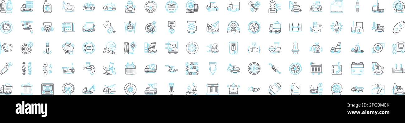 Auto services vector line icons set. Repair, Service, Tune-up, Parts ...