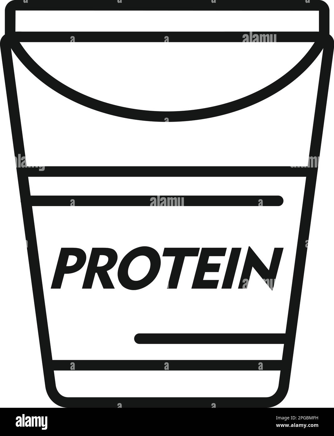 Protein pack icon outline vector. Food vitamin. Health meal Stock ...