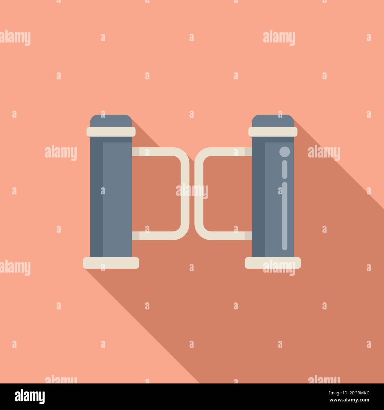 Security barrier icon flat vector. Automatic gate. Metal wall Stock ...