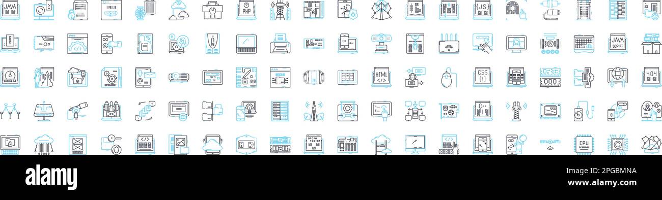 Cloud services vector line icons set. Cloud, Services, Computing ...