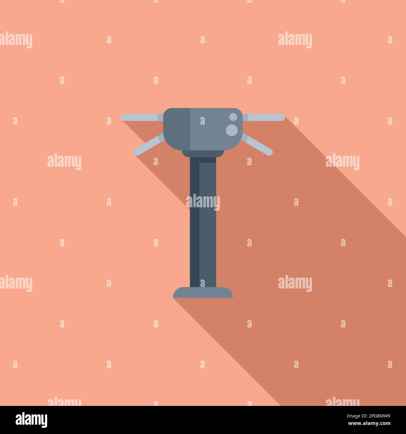 Barrier level icon flat vector. Automatic gate. Entry control Stock ...