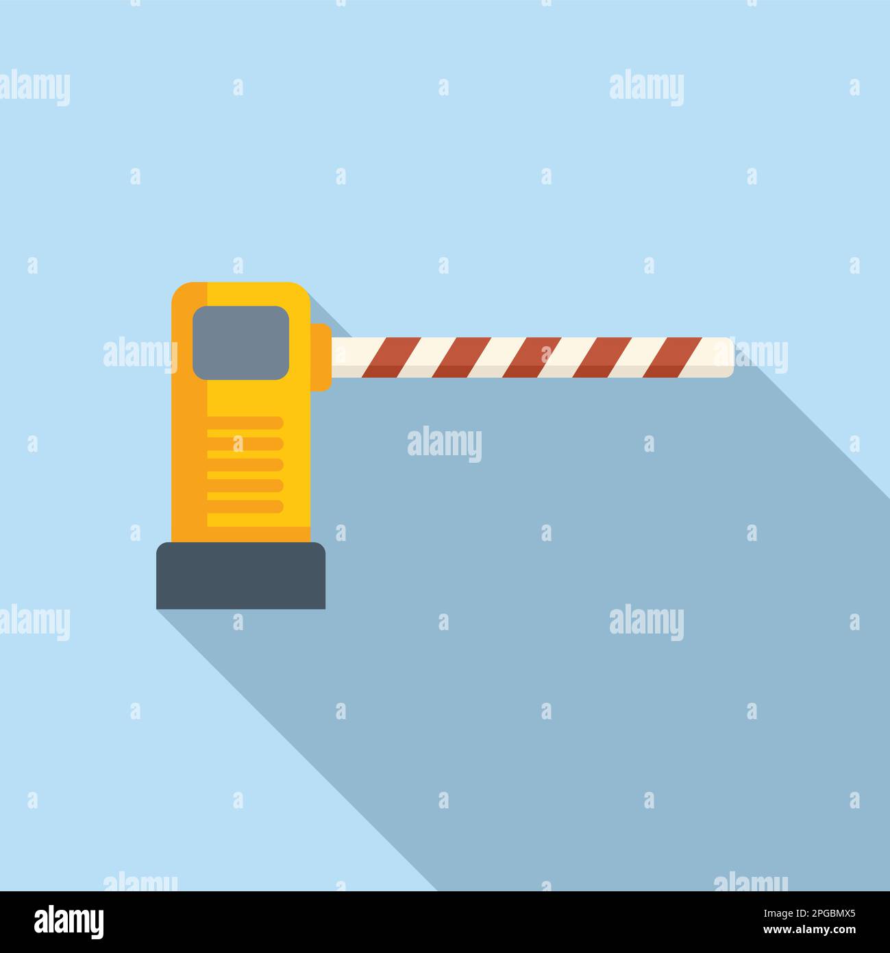 Access barrier icon flat vector. Automatic gate. Closed wall Stock ...