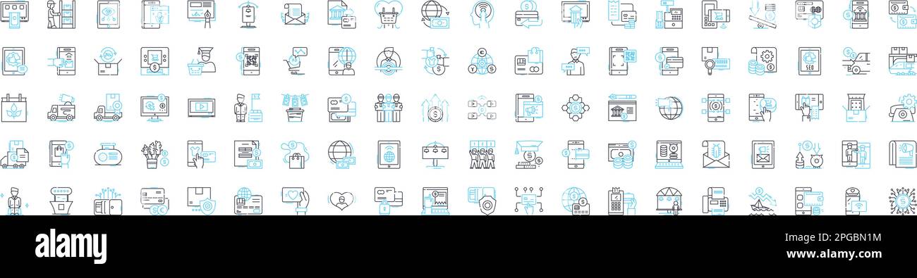 Customer relationship management vector line icons set. CRM, Customer ...
