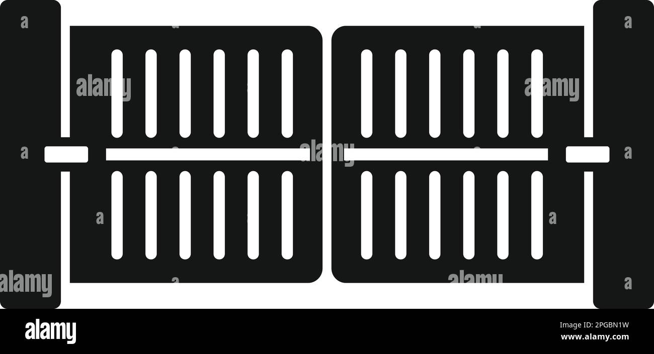 Garage automatic gate icon simple vector. House door. Security remote ...