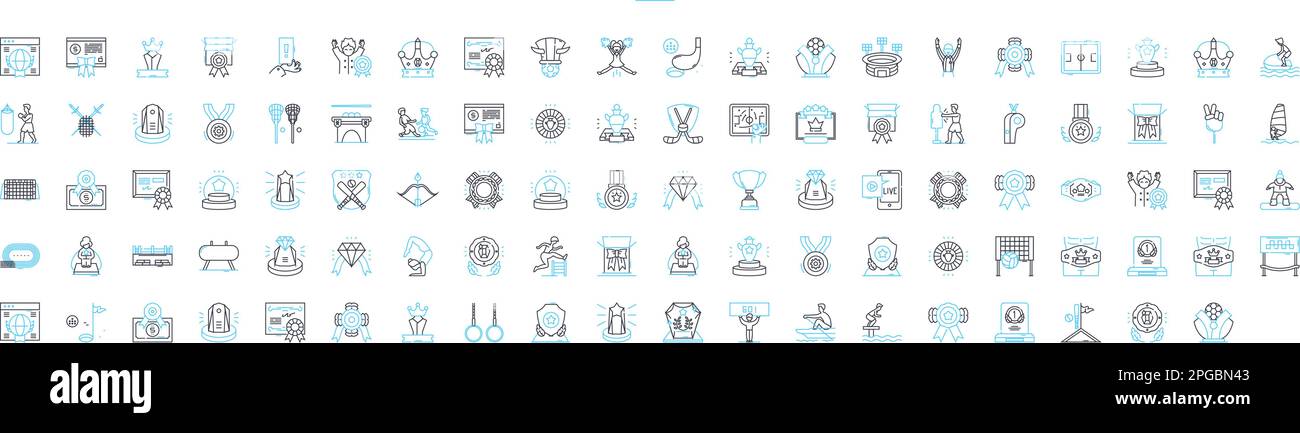 Leadership vector line icons set. Lead, Guide, Manage, Motivate, Direct, Facilitate, Inspire ...