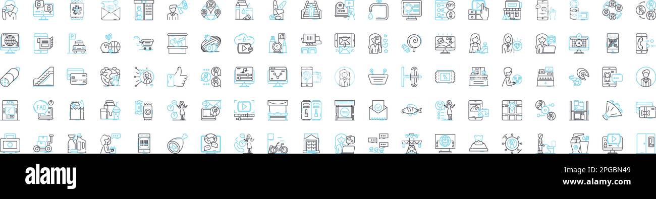 Ai assistance vector line icons set. AI, Assistance, Automation ...