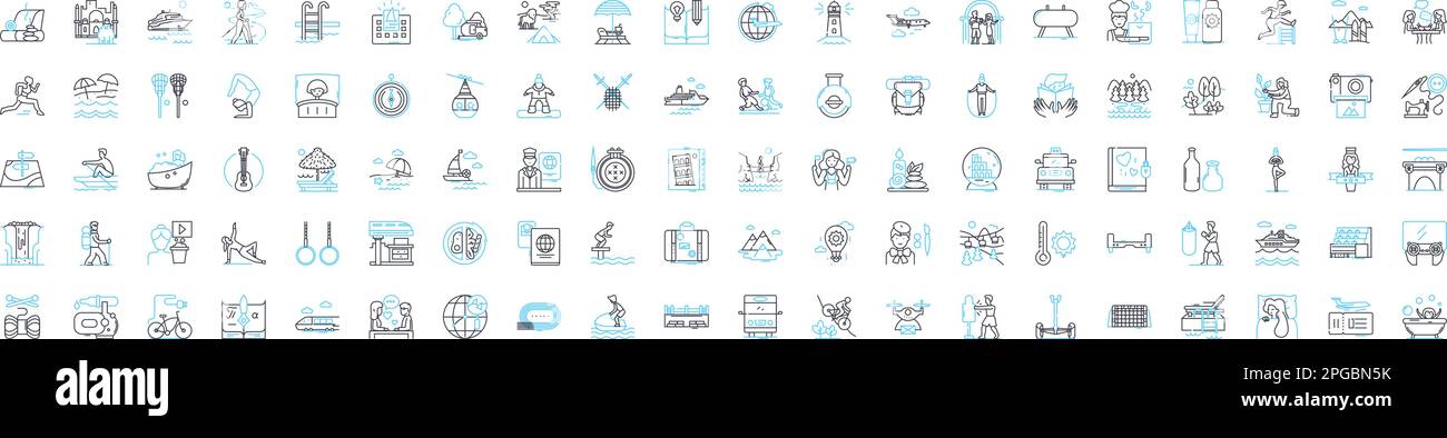 outdoor training vector line icons set. Outdoor, Training, Exercise ...