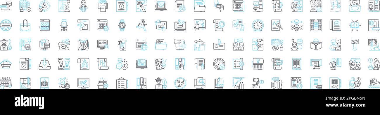 Calendar vector line icons set. Diary, Schedule, Datebook, Timeline ...