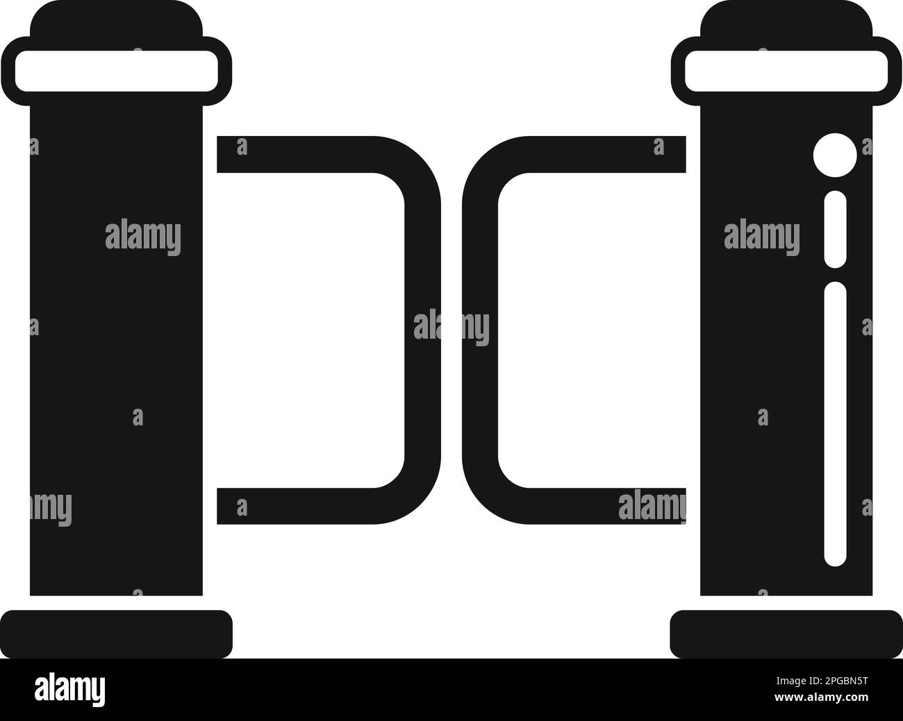 Security barrier icon simple vector. Automatic gate. Metal wall Stock ...