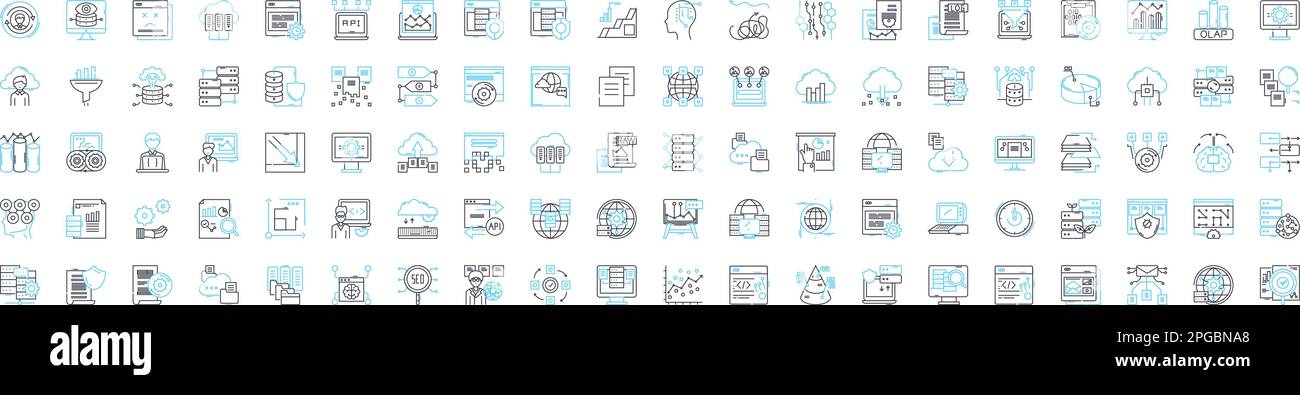 Financial control vector line icons set. Finance, Control, Accounting ...