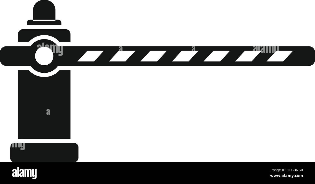 Parking Barrier Icon Simple Vector Automatic Control Door Security