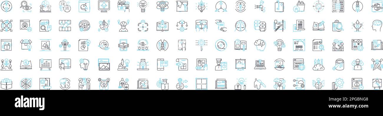 Digital design vector line icons set. Digital, Design, Web, Media, Interface, UX, UI ...