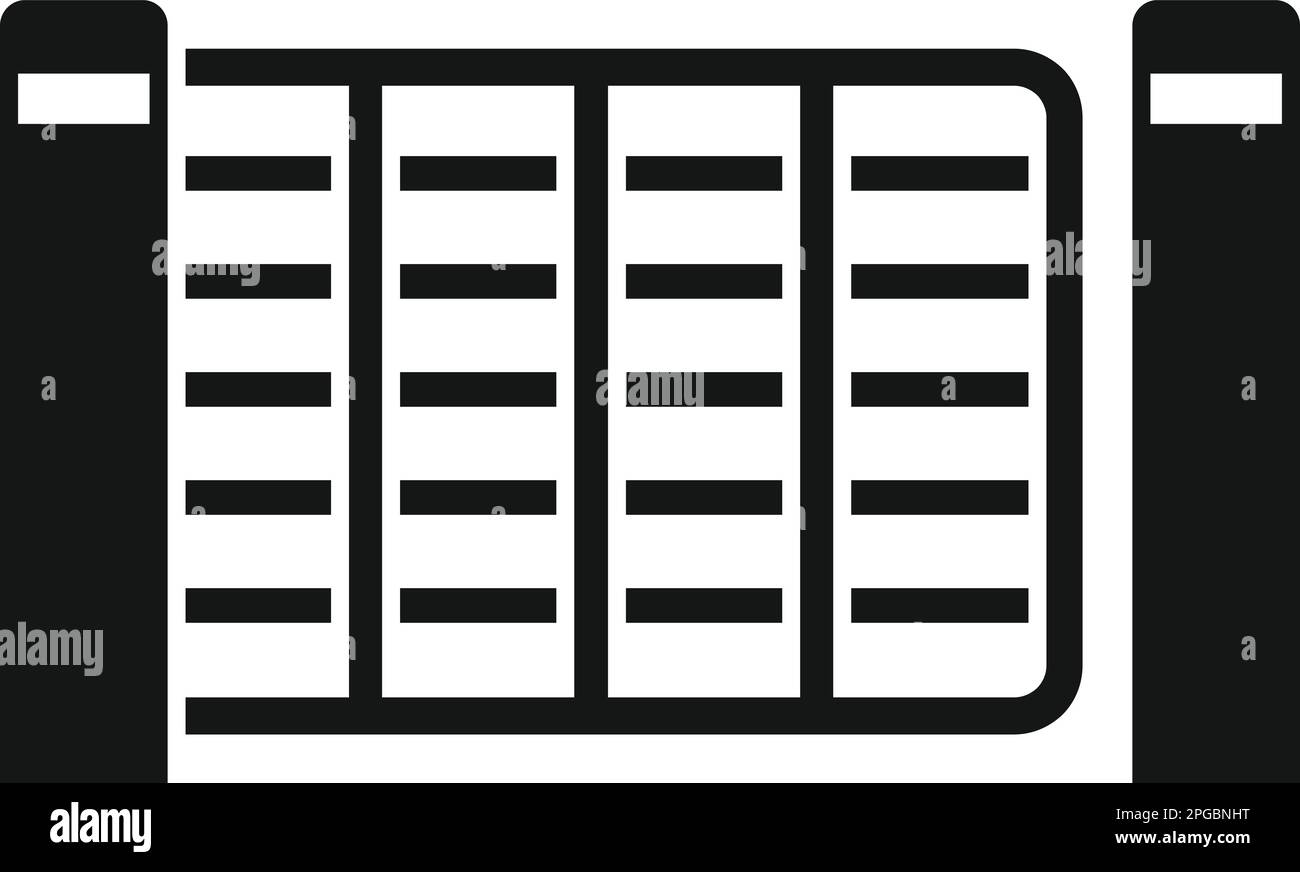 Gate control icon simple vector. House security. Metal signal Stock ...