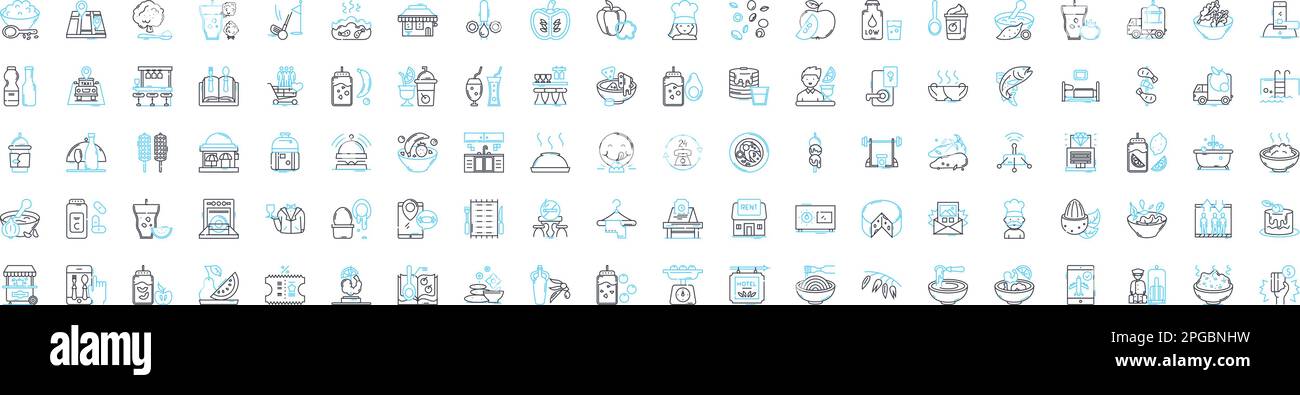Hotel food vector line icons set. Hotel, Food, Cuisine, Menu, Dining ...
