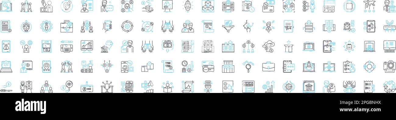 Sales strategy vector line icons set. Marketing, Retention, Customer ...