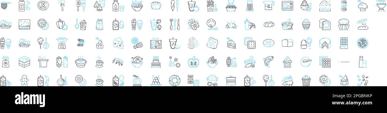 Food mall vector line icons set. Food, Mall, Foodcourt, Restaurants ...