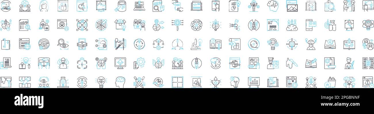 Creative art vector line icons set. Creativity, Art, Painting, Drawing ...