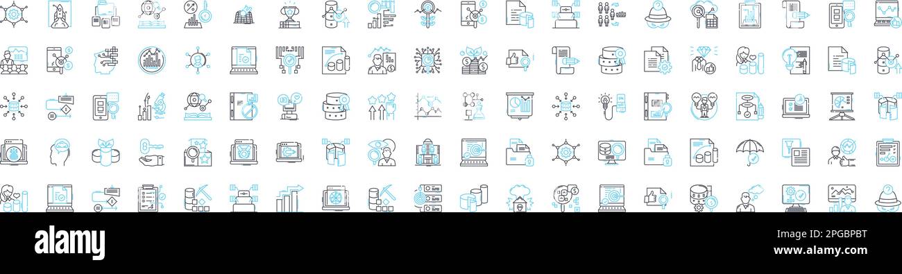 Research analytics vector line icons set. Analytics, Research, Data ...