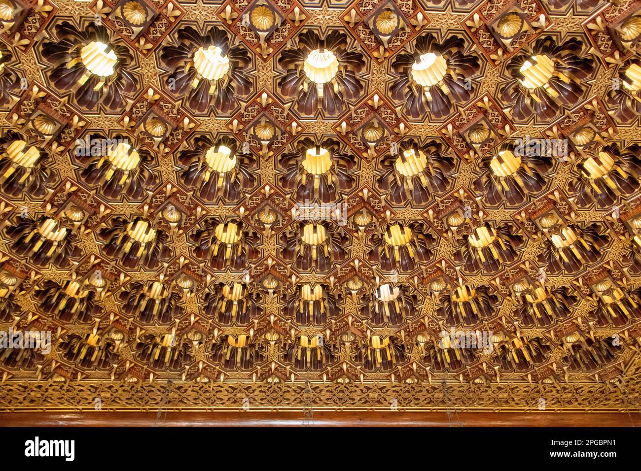 Ceiling of Mosque at Palace of Muhammad Ali, Cairo, Egypt Stock Photo ...